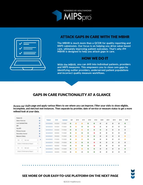 MIPS Reporting - Gaps in Care