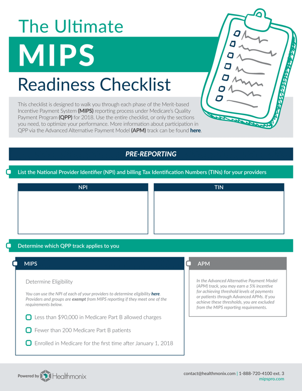 2019 MIPS Readiness Checklist