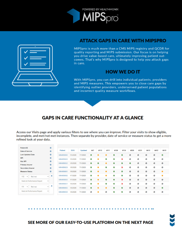 MIPS Reporting - Gaps in Care